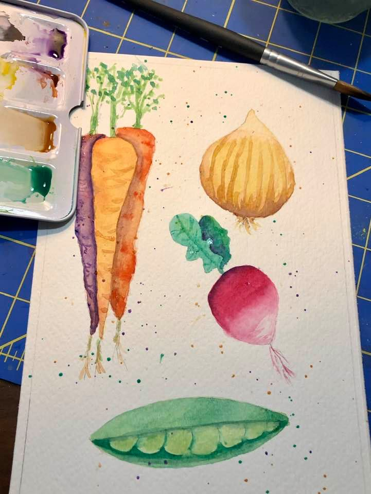 Art Break | Watercolor Carrots | Spokane Public Library